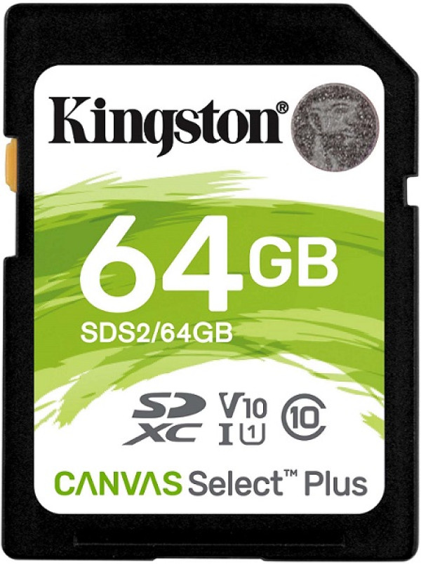 64GB SDHC Canvas Select PLUS! Class 10 UHS-1 U1 V10, up to 100MB/s read ( SDS2/64GB )