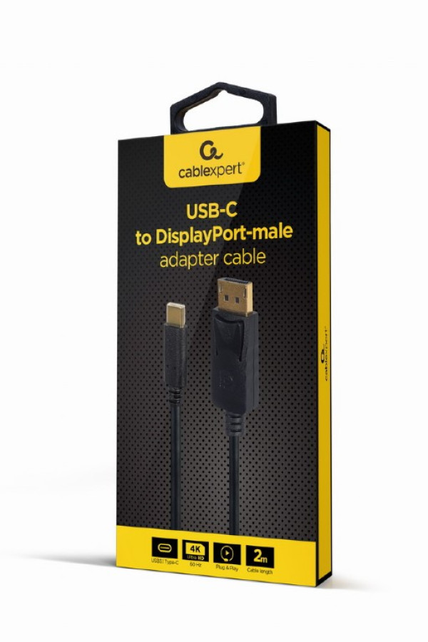 USB-C to DisplayPort-male adapter, 4K 60 Hz, 2 m, black ( A-CM-DPM-01 )