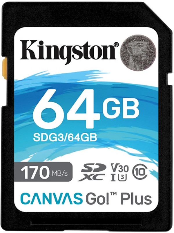 64GB SDXC, Canvas Go! UHS-1 U3 V30, up to 170MB/s read and 64MB/s write, 4K2K ( SDG3/64GB )