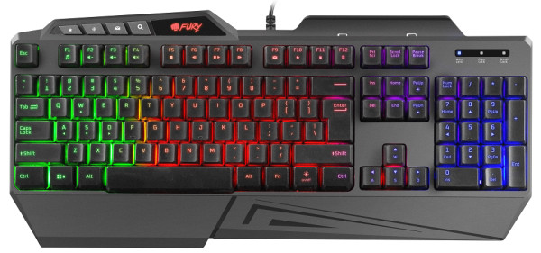 FURY SKYRAIDER, Gaming RGB Keyboard, Antighosting, Spill Proof, 16 Multimedia Keys, Mobile Phone Holder ( NFU-1697 )