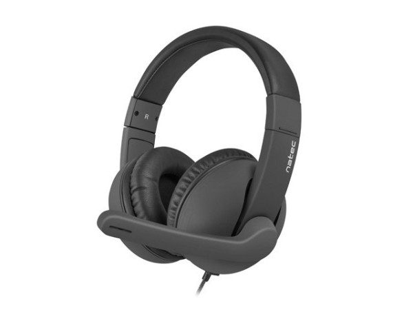 RHEA, Stereo Headset with Volume Control, 3.5mm Stereo, Black ( NSL-1452 )