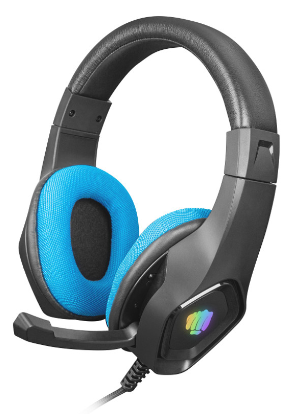 FURY PHANTOM, Gaming Headset with Volume Control, 3.5mm Stereo, LED Backlit (USB), Black/Blue ( NFU-1679 )