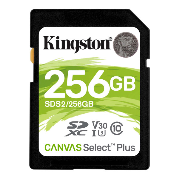 256GB, SD Canvas Select Plus, 100MB/s read, 85MB/s write, UHS-I, U3, V30 ( SDS2/256GB )