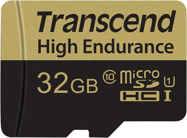 32GB microSD, UHS-I U1 Class 10 High Endurance, Read/Write up to 95/25 MB/s, Video Recording ( TS32GUSDHC10V )