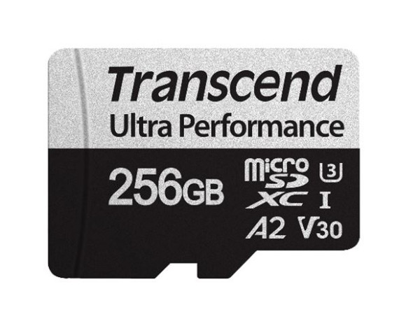 256GB microSD w/ adapter UHS-I U3 A2 Ultra Performance, Read/Write up to 160/125 MB/s ( TS256GUSD340S )