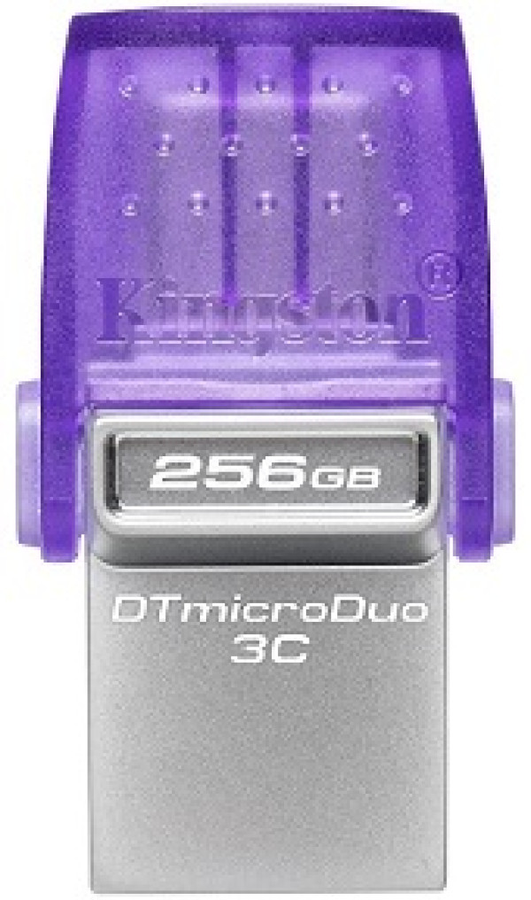 256GB USB Flash Drive, 2-in-1 USB 3.2 Gen.1 Type-C & Type-A, DataTraveler microDuo 3C, Read up to 200MB/s ( DTDUO3CG3/256GB )