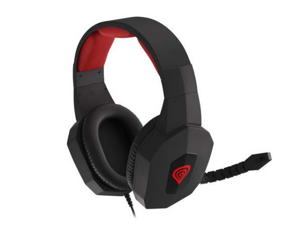 GENESIS H59, Gaming Headset with Volume Control, Detachable Microphone, 3.5mm Stereo, Black/Red ( NSG-0687 )
