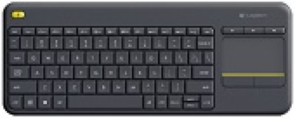 Wireless Touch Keyboard K400 Plus, US, Built-in Touchpad, 2.4GHz, Unifying receiver, Volume Control, Black ( 920-007145 )