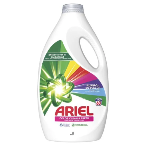 Ariel tečni deterdžent za veš Clean & Fresh Color 3l,60pranja