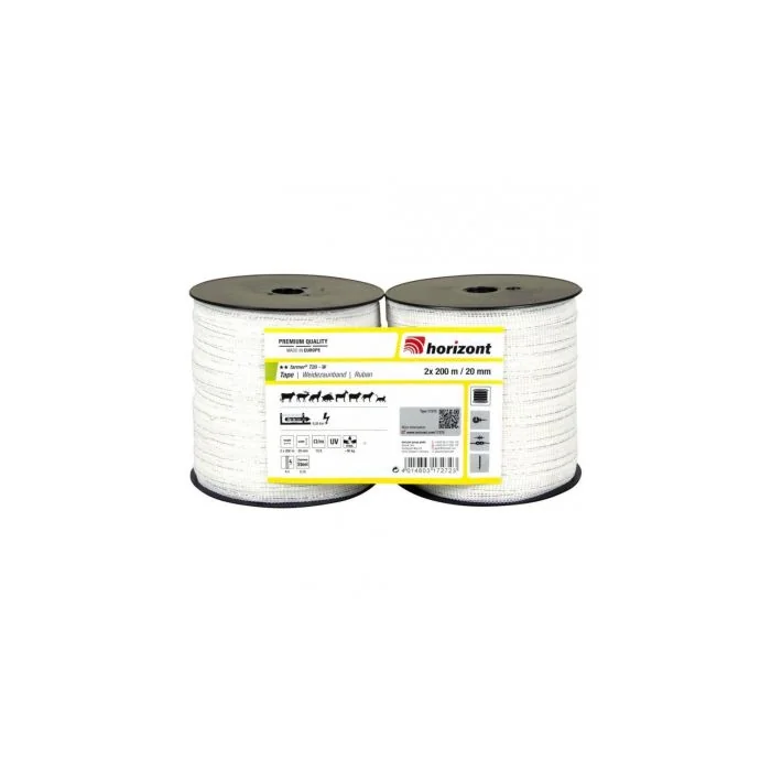 Traka za električnog pastira Farmer 2x200m 20mm Horizont