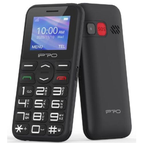 IPRO SENIOR F183 32MB, Mobilni telefon DualSIM, 3,5mm, Lampa, MP3, MP4, Kamera, Crni