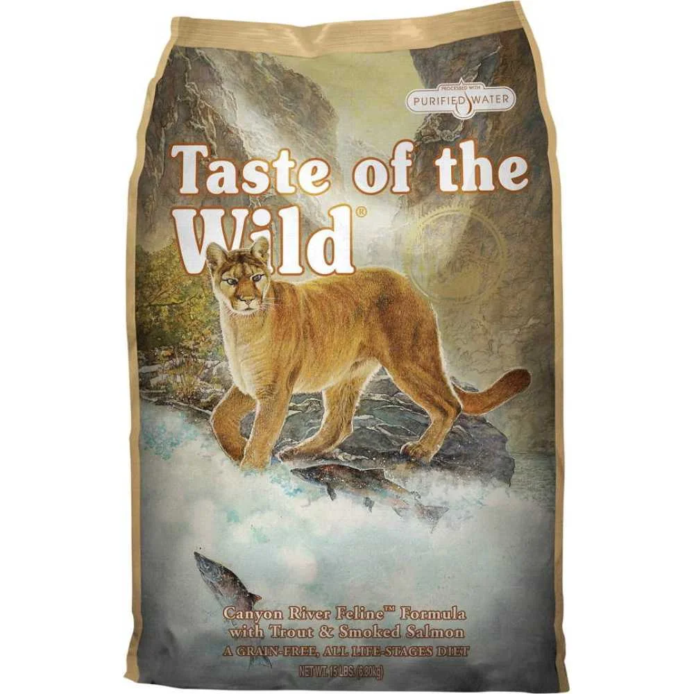 Taste of the Wild hrana za mačke Canyon River Feline - pastrmka i dimljeni losos 2kg 2+1 GRATIS!