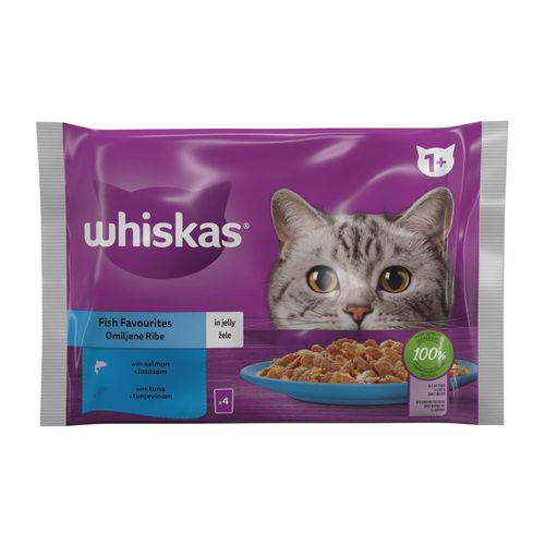 Whiskas kesice, riba 4x85gr