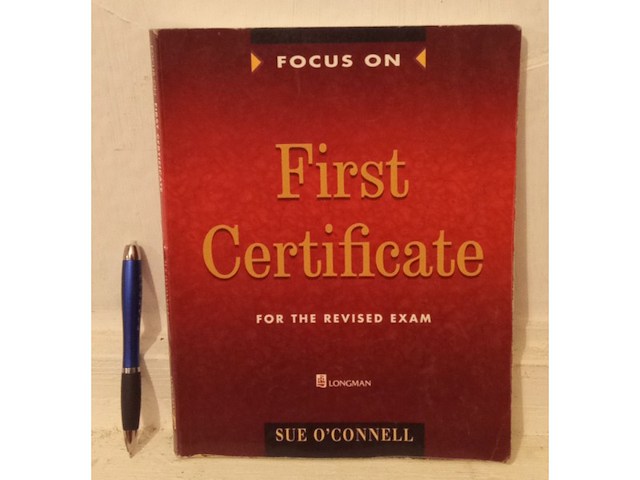 FIRST CERTIFICATE FOR THE REVISED EXAM - SUE O`CONNELL