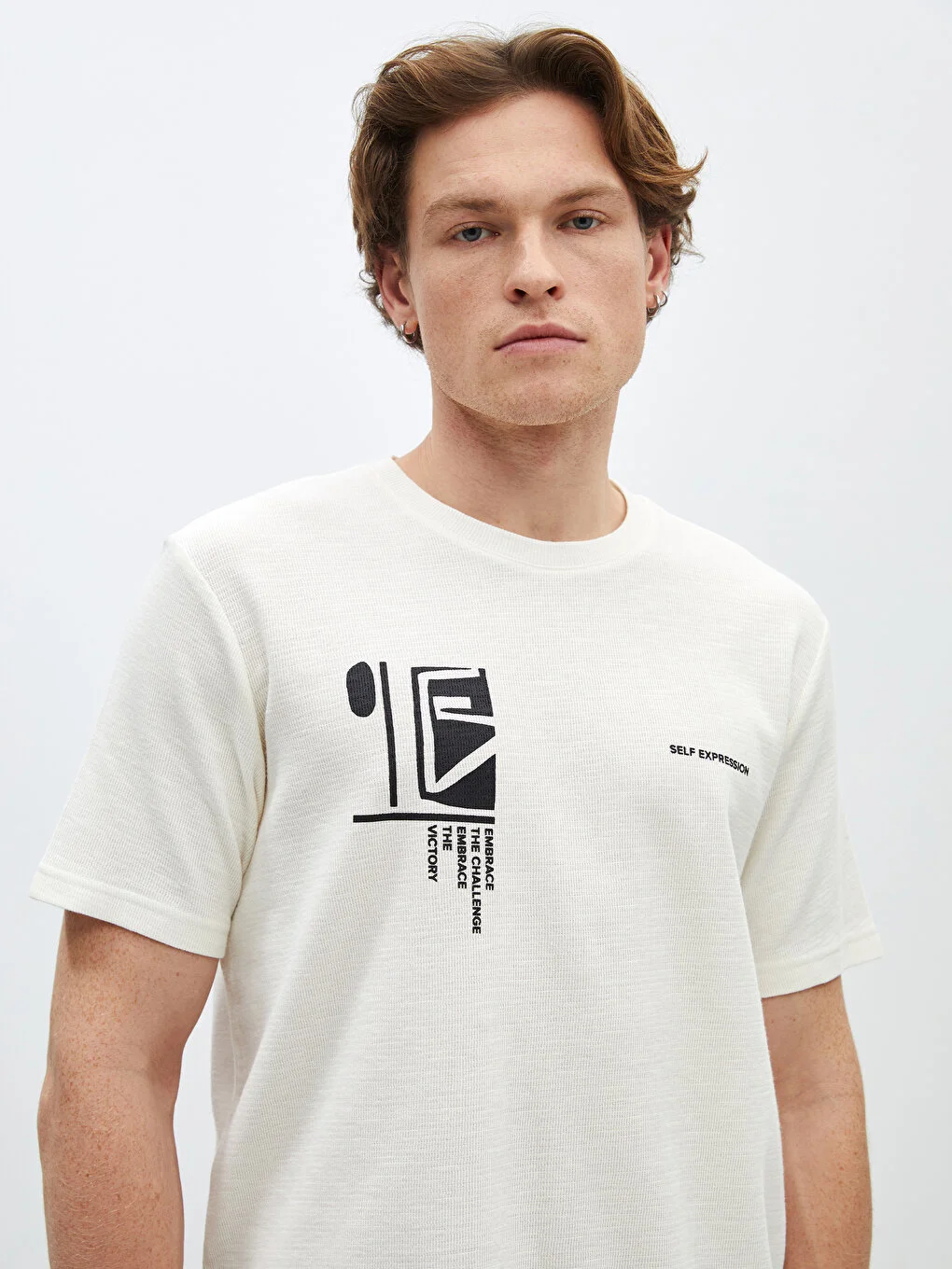 LCW Casual Muška majica sa okruglim izrezom i štampanim motivom kratkih rukava