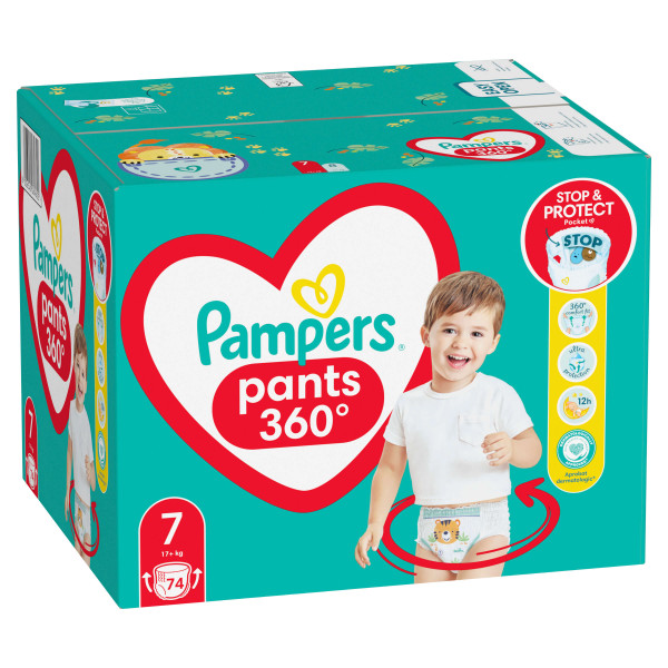 Pampers pants pelene MB 7 extra large 17kg+ 74kom