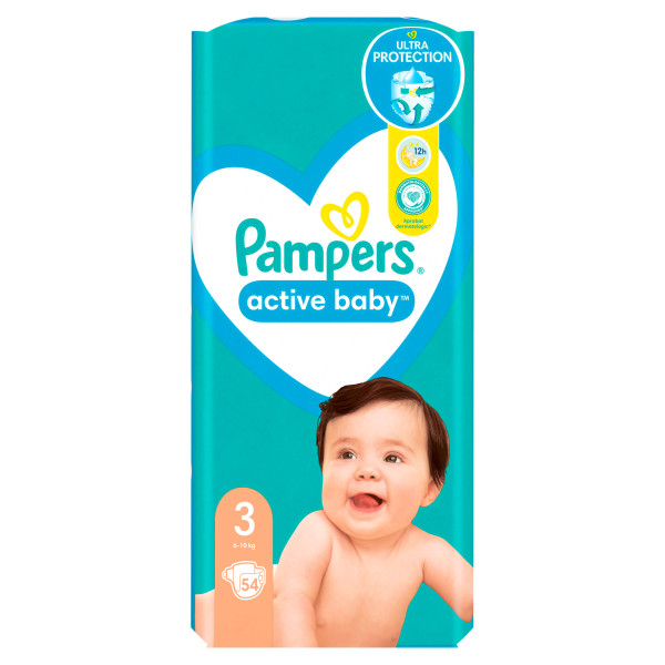 Pampers pelene active baby VPM 3 6-10kg 54kom