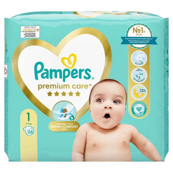 Pampers pelene premium SMP 1 newborn 2-5kg 26kom