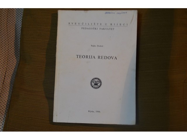 TEORIJA REDOVA - Rajko Dedeic