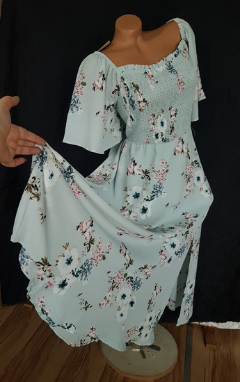 BLOOMCHIC ★ raskošna floral maxi haljina NOVO