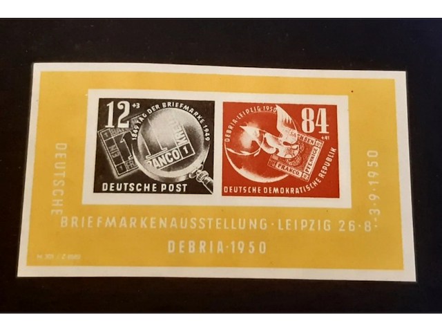 DDR 1950 Debria Blok ** Mi Bl 7