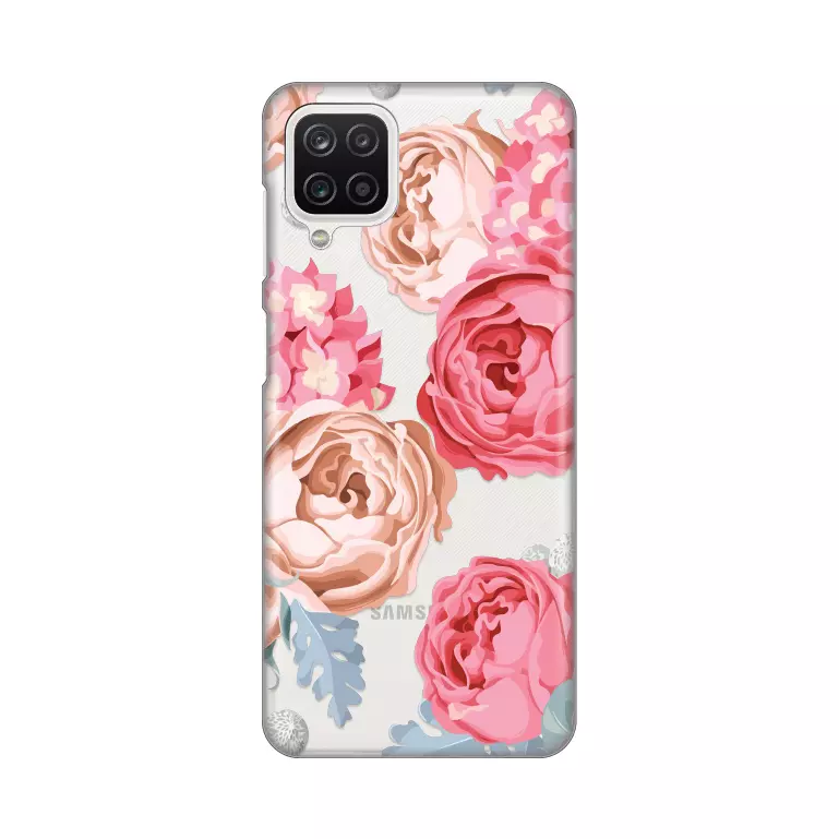 Maska silikon Print za Samsung A12 Pink Flowers