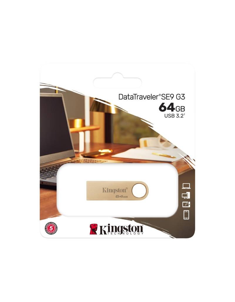 KINGSTON 64GB DataTraveler SE9 G3 USB 3.0 flash DTSE9G3/64GB champagne