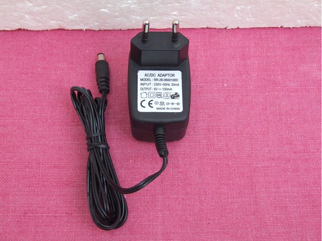 AC/DC adapter 6V 100mA + GARANCIJA!