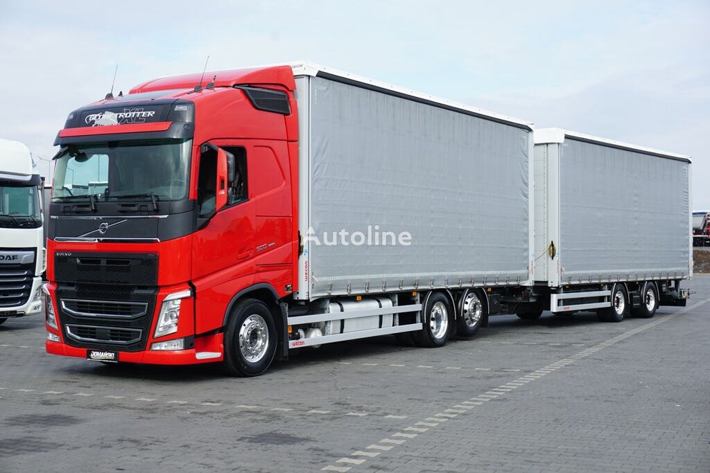 Volvo FH / 500 / ACC / EURO 6 / ZESTAW PRZESTRZENNY 120 M3 kamion sa klizna zavesa cerada + prikolica sa kliznom ceradom