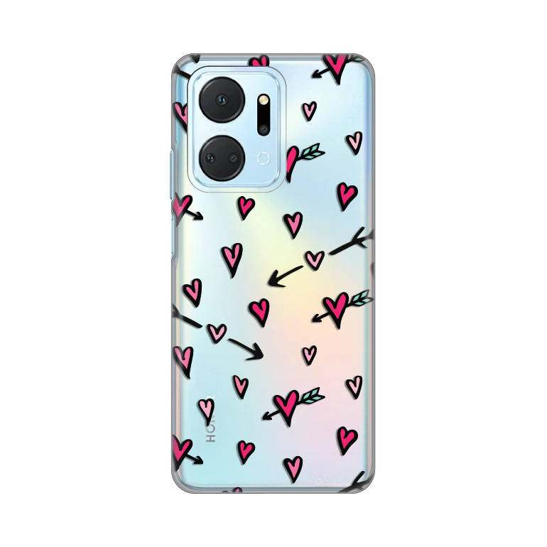 Maska(futrola) Silikonska Print Skin za Honor X7a Heart Pattern