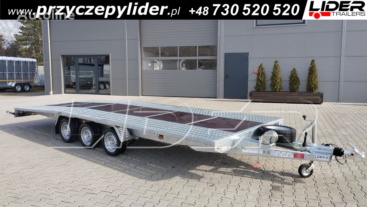 Nova Niewiadów BR-121A przyczepa laweta 600x220cm blachy LOHR STAL + sklejka DM prikolica autotransportera