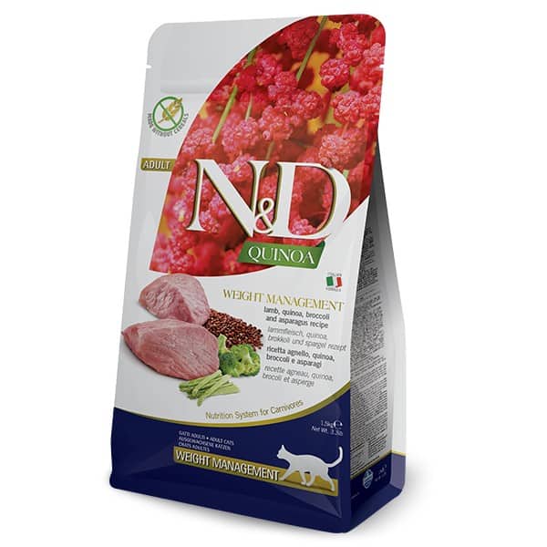 N&D Quinoa CAT WEIGHT MANAGEMENT - Jagnjetina, kinoa, brokoli i špargla