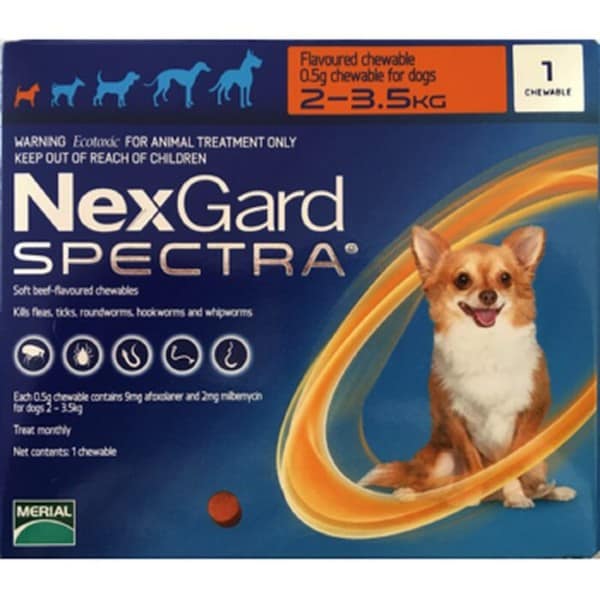 NexGard SPECTRA za pse 2-3,5KG - 1 tableta