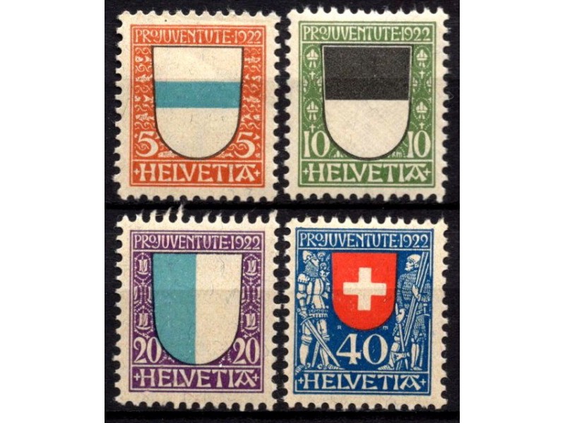 Švajcarska 1922. Komplet serija