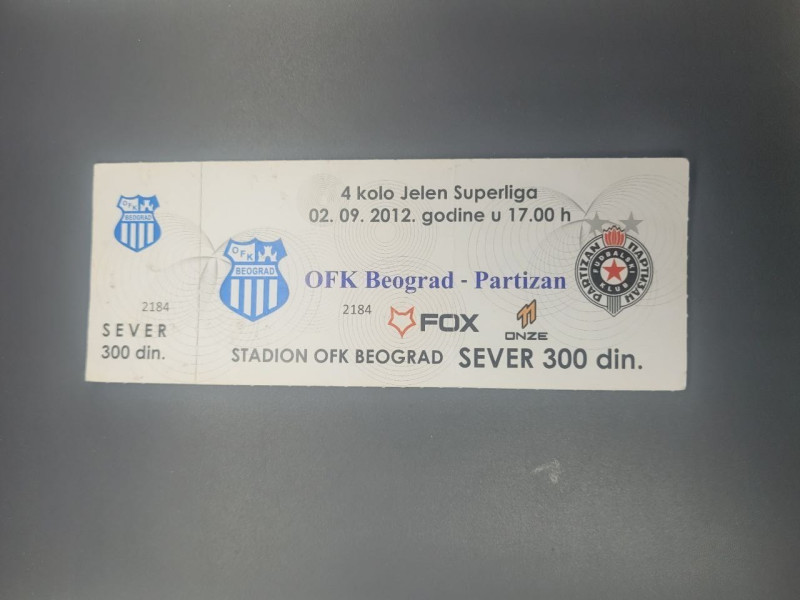 OFK Beograd - Fk Partizan 02.09.2012.