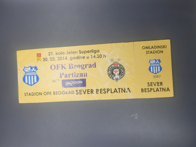 OFK Beograd - Fk Partizan 30.03.2014.