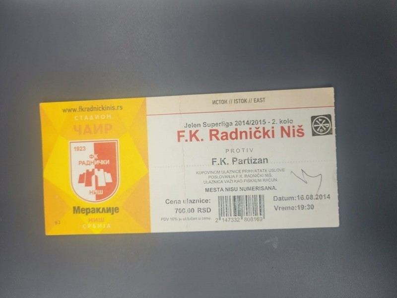 Fk Radnicki Nis - Fk Partizan 16.08.2014.