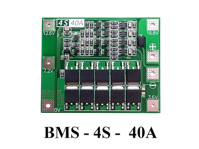 BMS-4S punjac za cetri 18650 baterije 40A sa zastitom