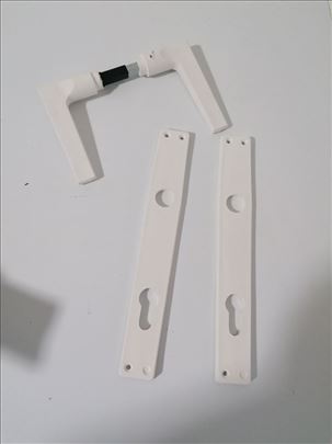 Kvake za drvena vrata plastične bela model 2 novo