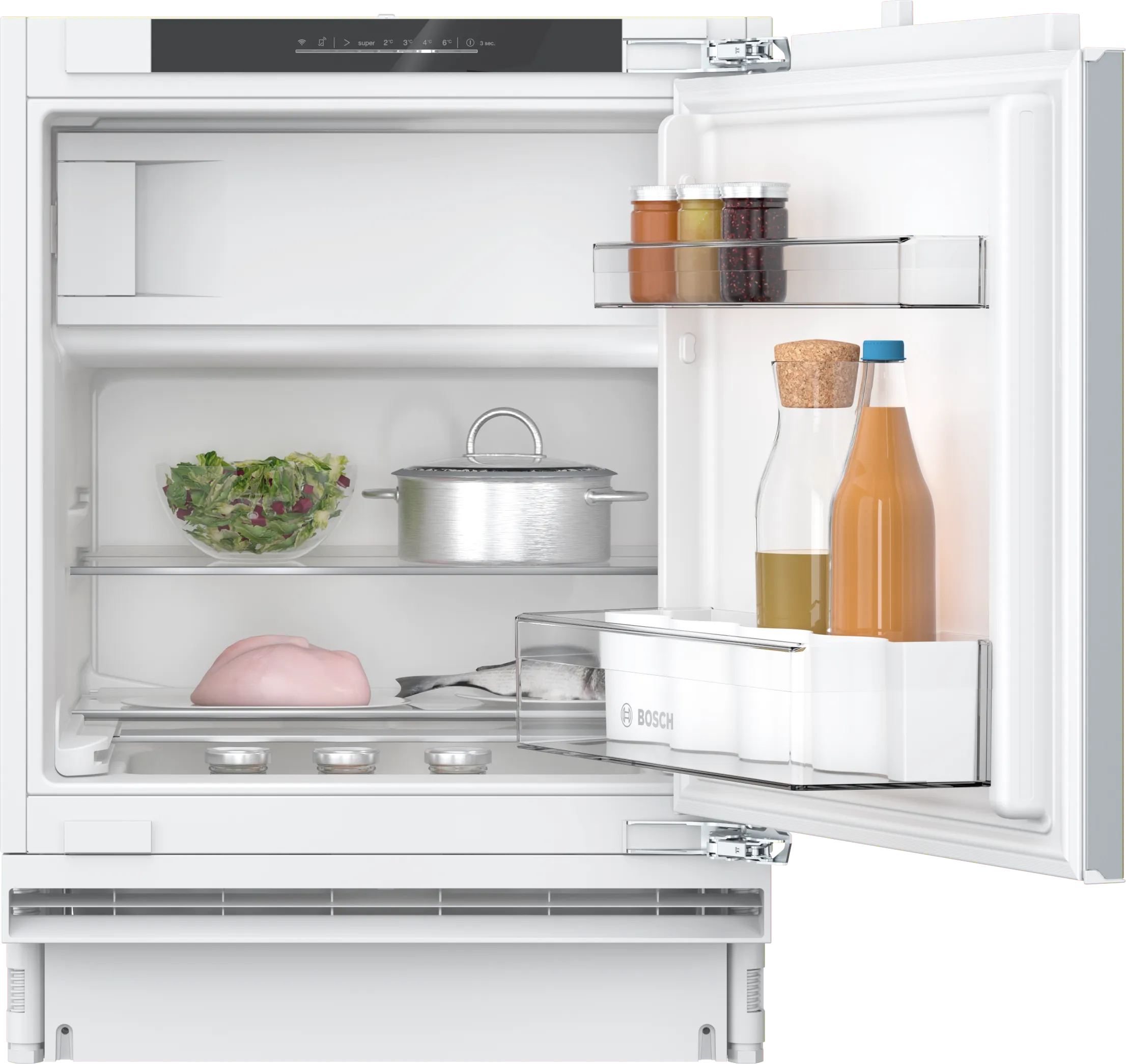 Serija 4, Podugradni frižider sa odeljkom zamrzivača, 82 x 60 cm, Fiksna šarka, KUL22VFD0