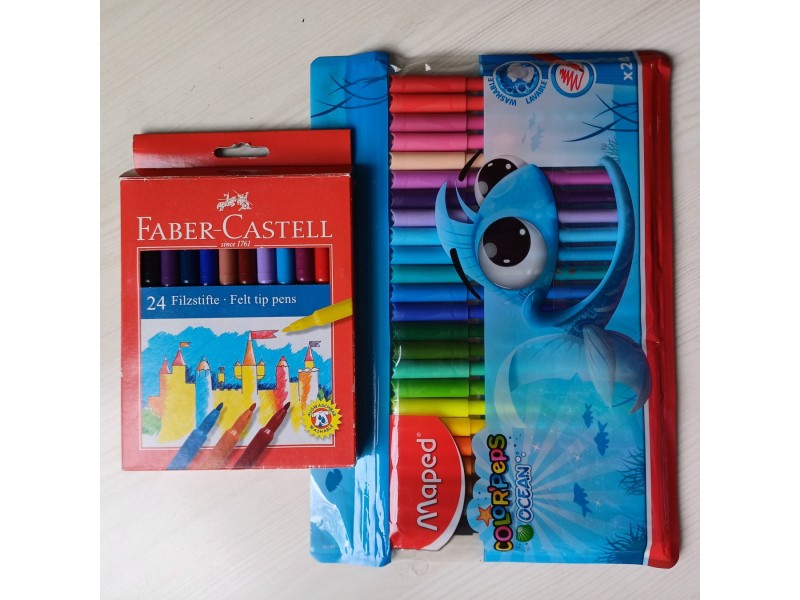 Maped i Faber-Castell flomasteri, 48 kom. novo