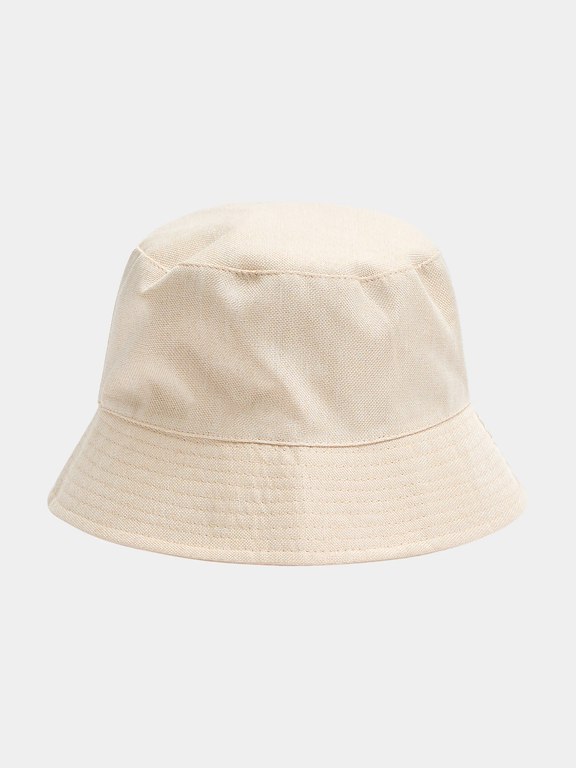 Jednobojni ribarski šešir Bež