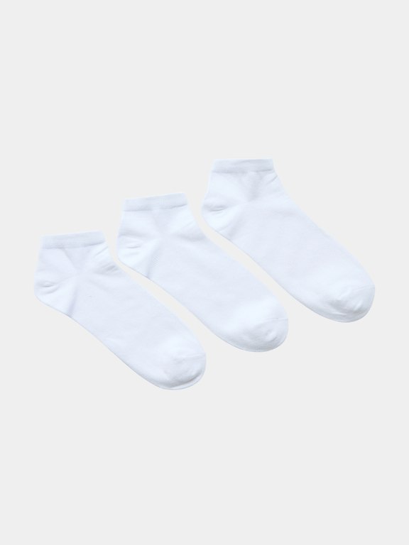 Pakovanje sa 3 para jednobojnih kratkih čarapa Optička bela