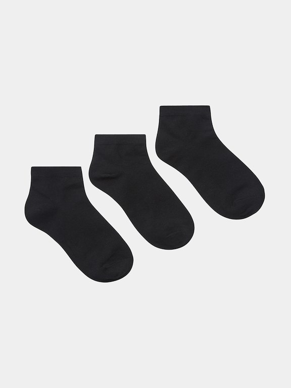 Pakovanje 3 para jednobojnih čarapa Crna