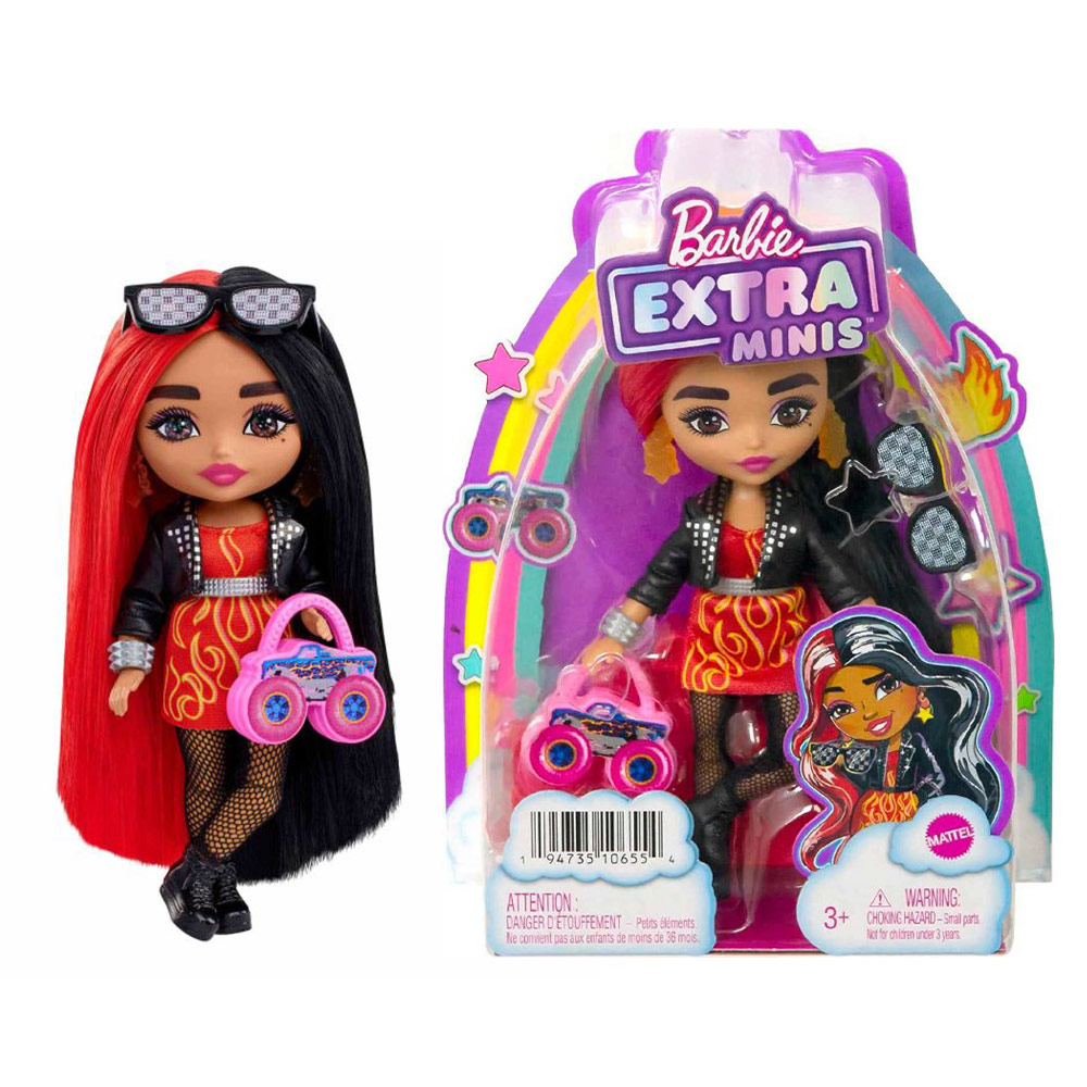 Barbie Extra Minis sa crveno-crnom kosom