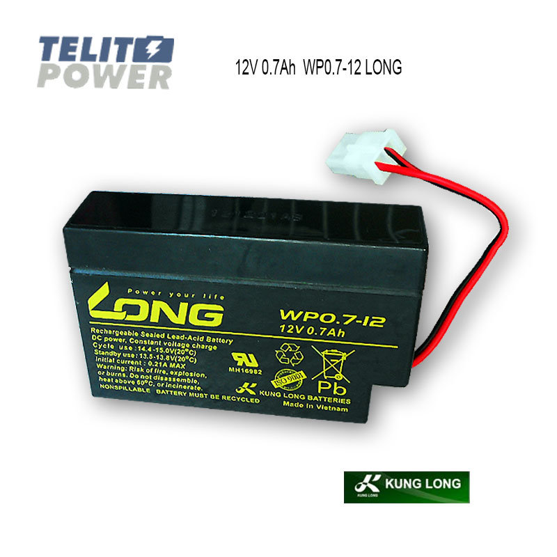 Akumulator 12V 0.7Ah WP0.7-12 LONG