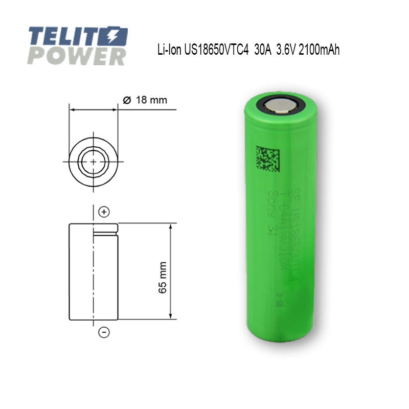 Li-Ion 3.7V 2100mAh US18650VTC4-30A Sony VTC4