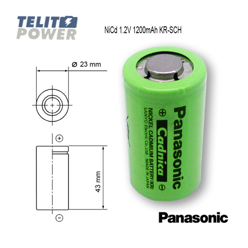 NiCd SC 1.2V 1200mAh KR-SCH 1.2 visoko temperaturna ćeilja Panasonic Cadnica