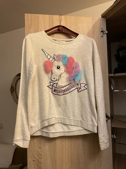 H&M duks/deblja majica sa mekanim unicorn motivom
