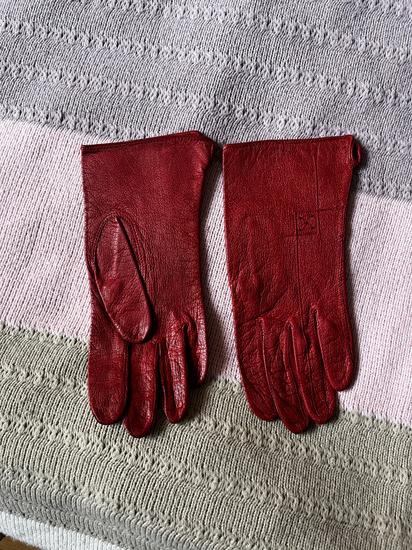 Crvenene kozne rukavice